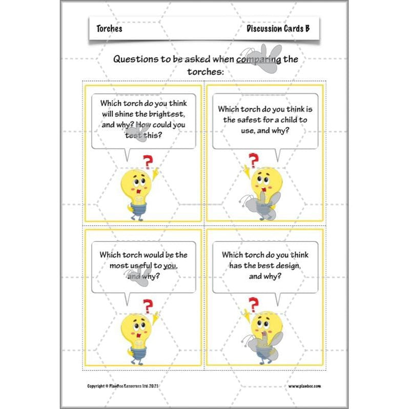 Torches KS2 Year 4 DT PDF lesson pack by PlanBee