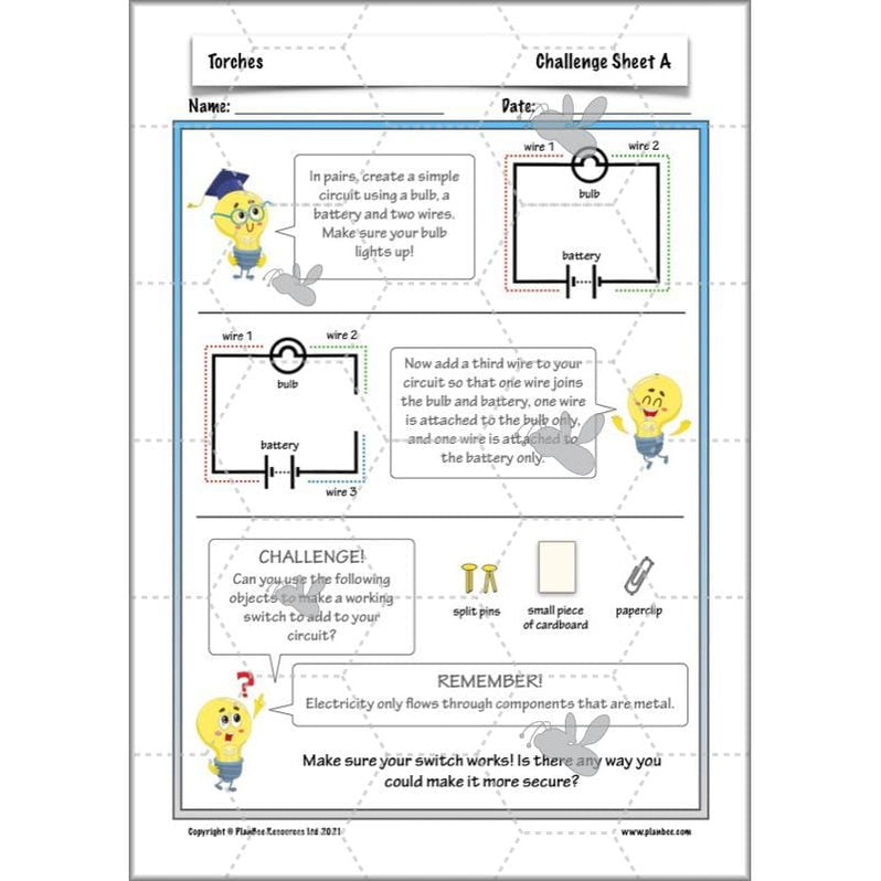 Torches KS2 Year 4 DT PDF lesson pack by PlanBee