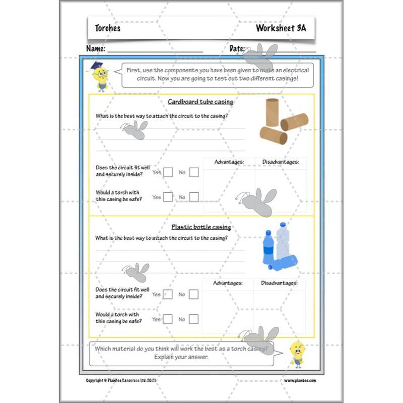 Torches KS2 Year 4 DT PDF lesson pack by PlanBee