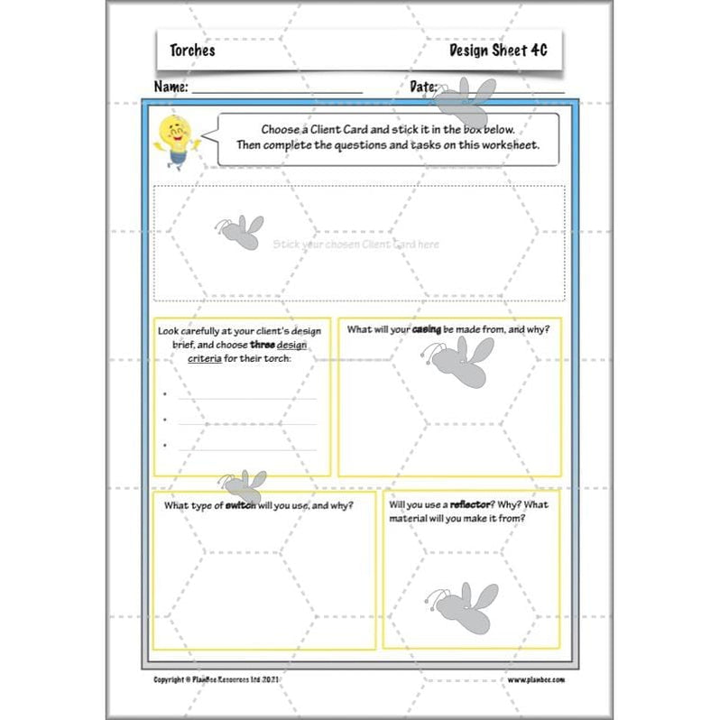 Torches KS2 Year 4 DT PDF lesson pack by PlanBee