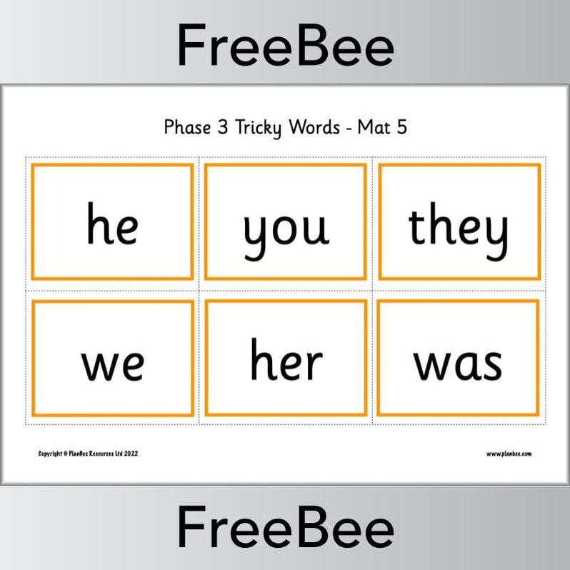 Downloadable Tricky Words Bingo Pack by PlanBee