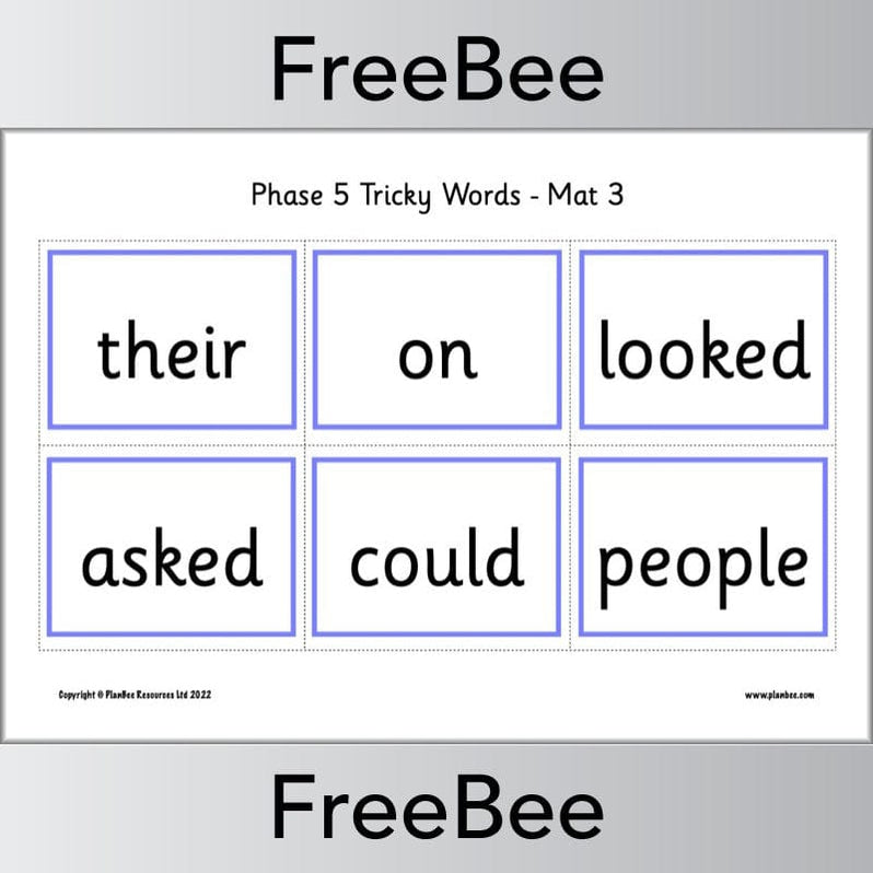 Downloadable Tricky Words Bingo Pack by PlanBee