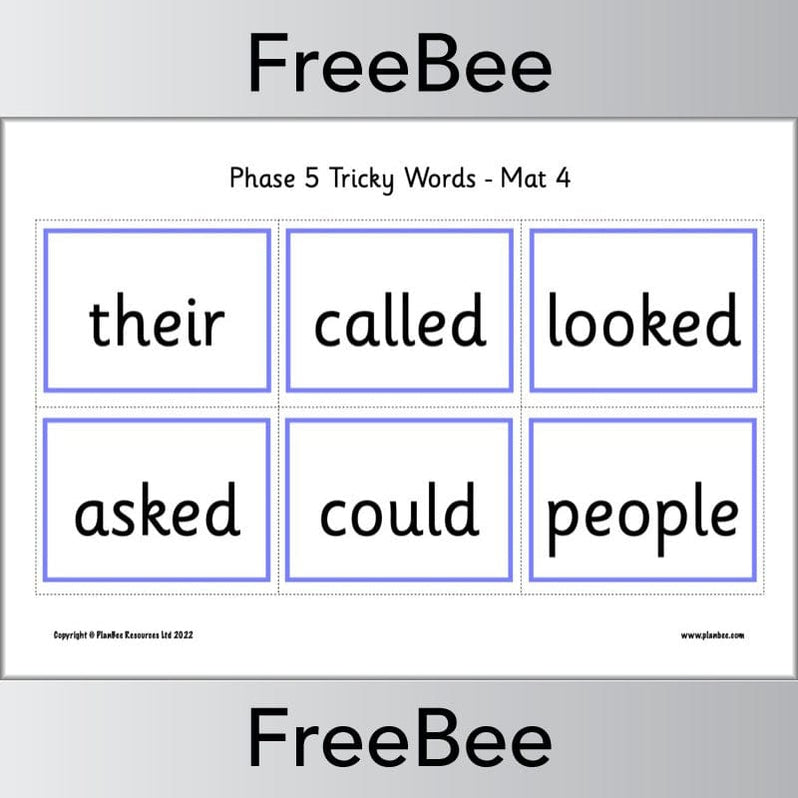 Downloadable Tricky Words Bingo Pack by PlanBee
