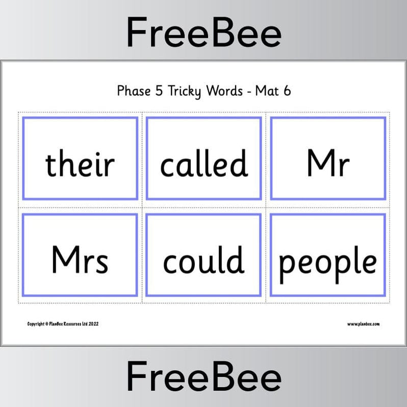 Downloadable Tricky Words Bingo Pack by PlanBee