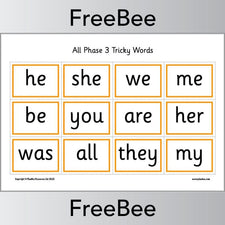 Downloadable Tricky Words Bingo Pack by PlanBee