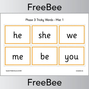 Downloadable Tricky Words Bingo Pack by PlanBee