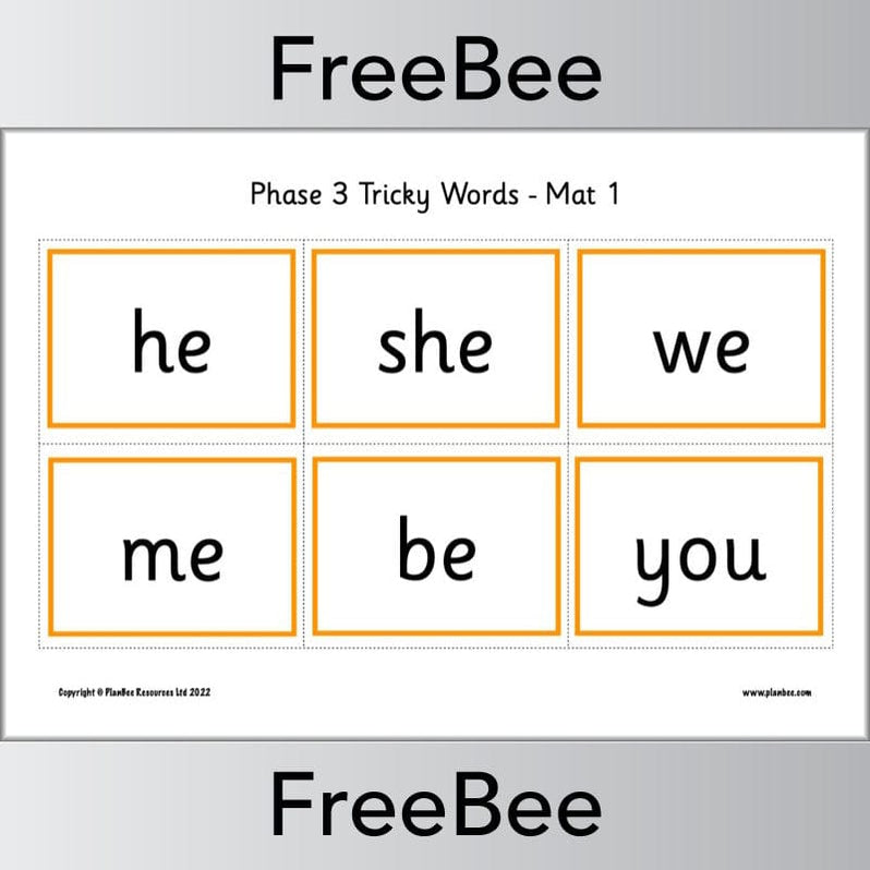 Downloadable Tricky Words Bingo Pack by PlanBee