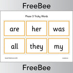 Tricky Words Flash Cards Pack — PlanBee
