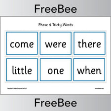 Tricky Words Flash Cards Pack — PlanBee