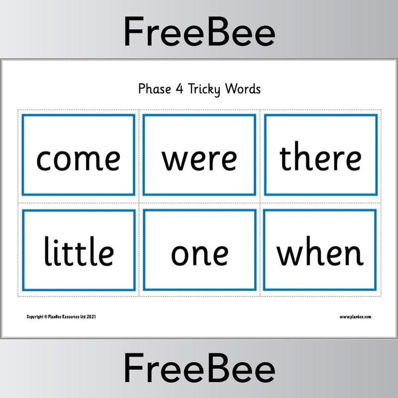 Tricky Words Flash Cards Pack — PlanBee