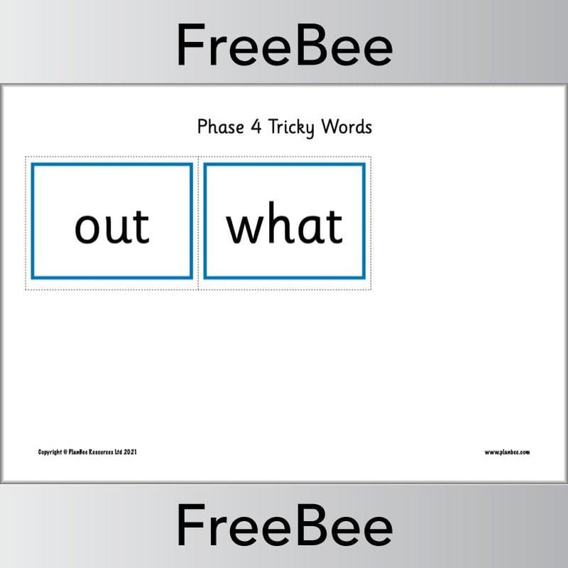 Tricky Words Flash Cards Pack — PlanBee