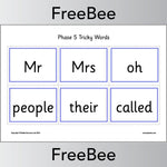 Tricky Words Flash Cards Pack — PlanBee