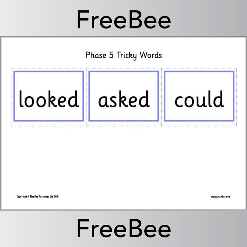 Tricky Words Flash Cards Pack — PlanBee