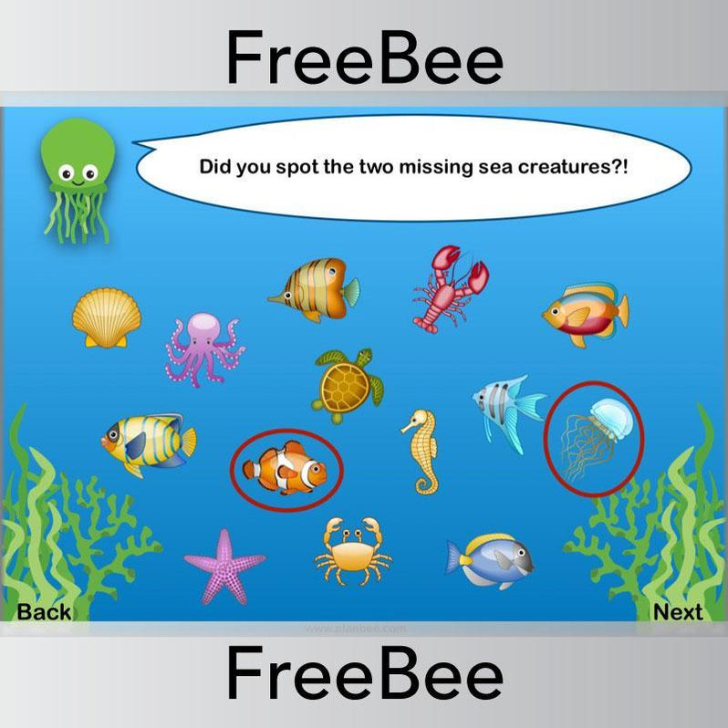 Under the Sea Brain Teasers Free PDF slideshow by PlanBee