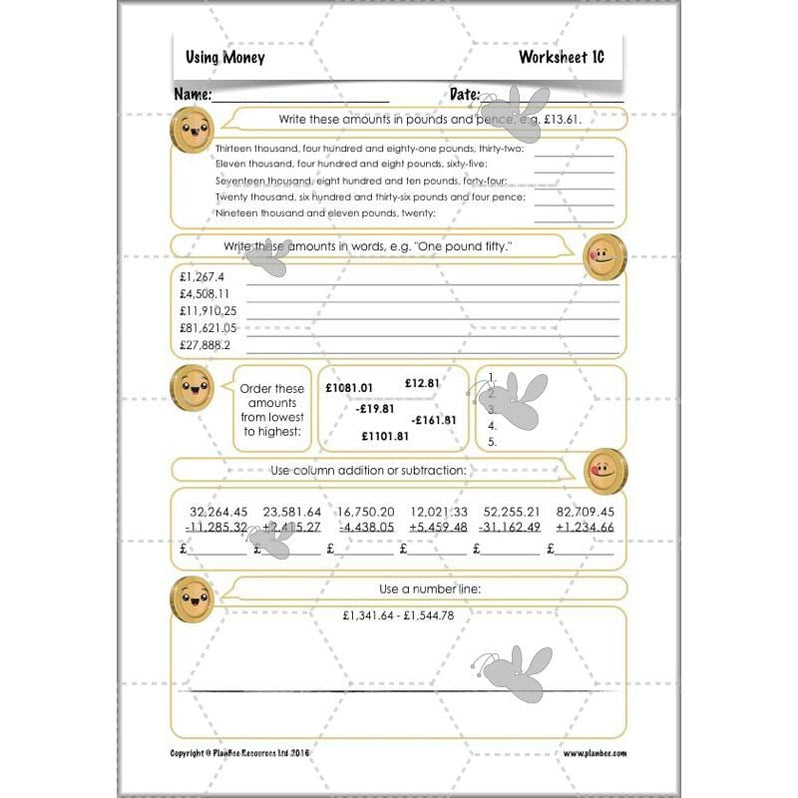 Using Money Year 6 Maths Money Problems Plans by PlanBee