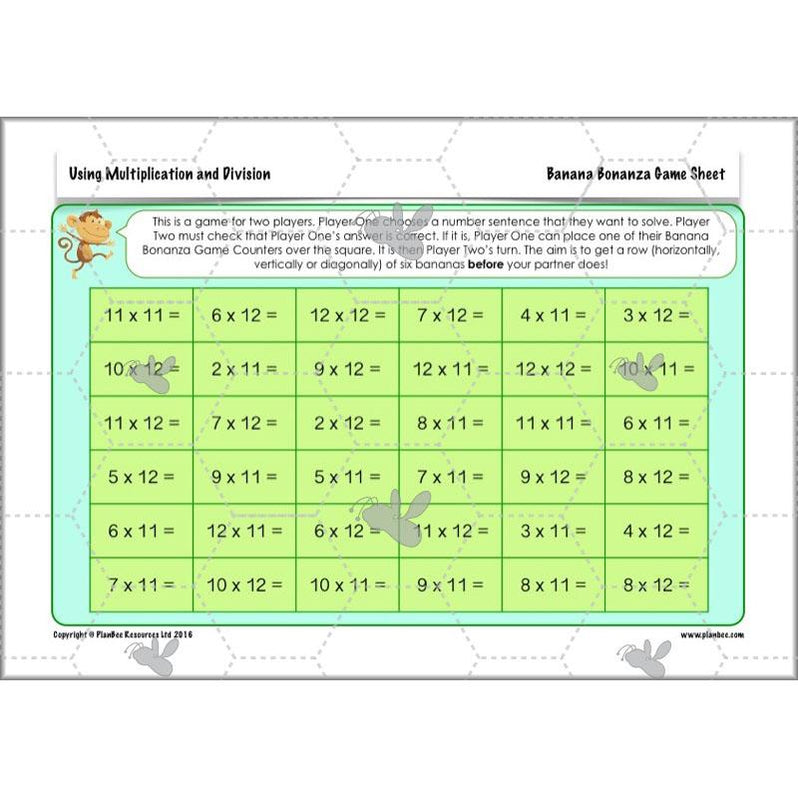 Using Multiplication and Division Year 4 Maths by PlanBee