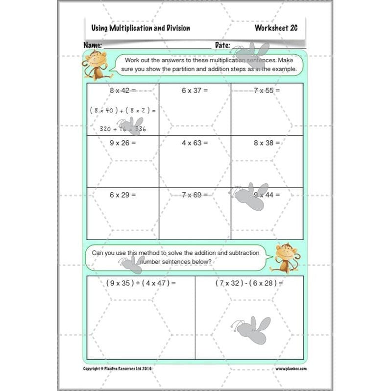 Using Multiplication and Division Year 4 Maths by PlanBee