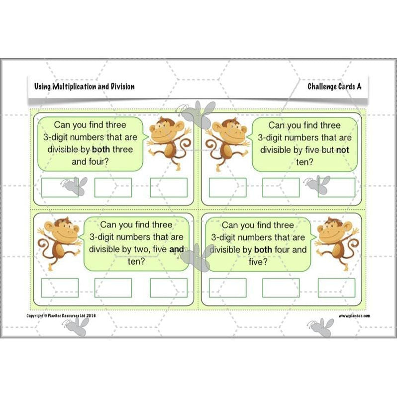 Using Multiplication and Division Year 4 Maths by PlanBee