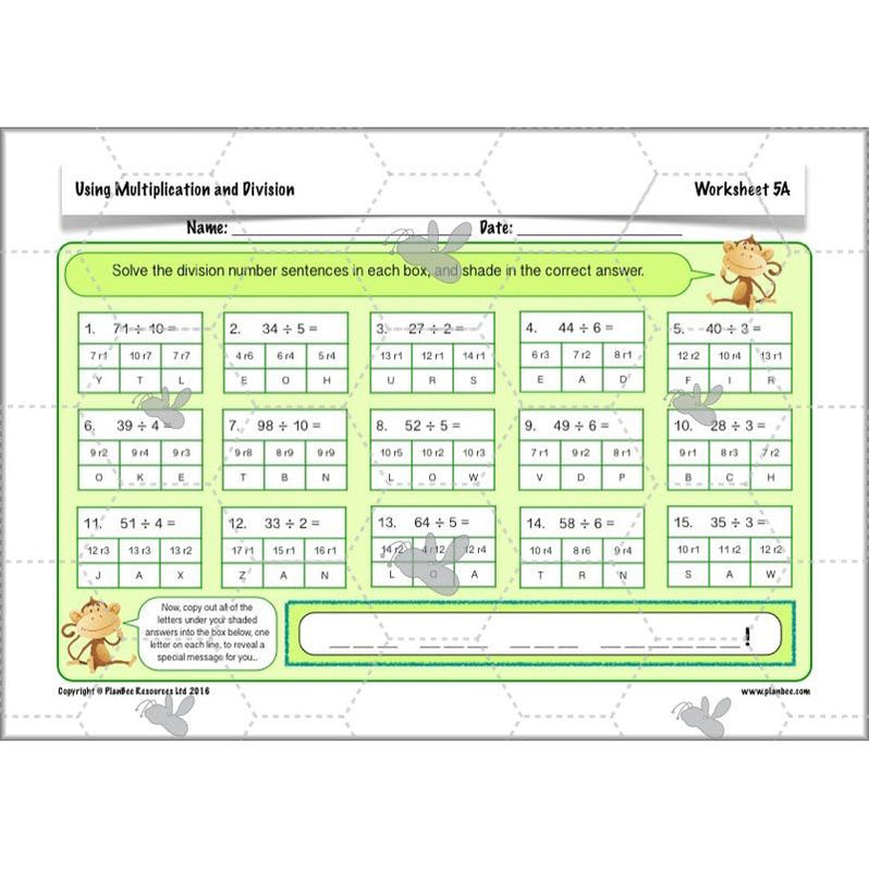 Using Multiplication and Division Year 4 Maths by PlanBee