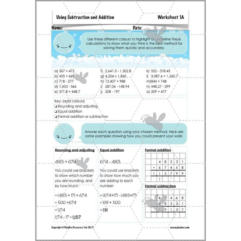 Using Subtraction & Addition Year 6 Maths Lesson by PlanBee