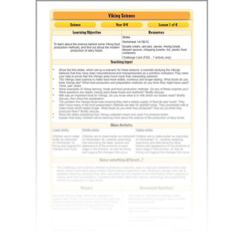 Viking Science Themed Lessons for Year 5 & Year 6 by PlanBee