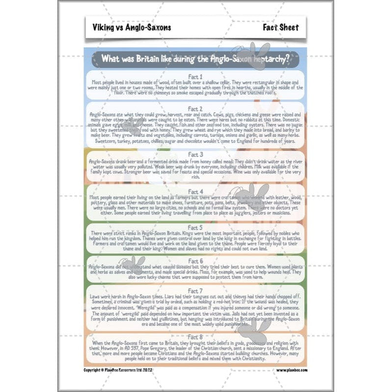 Vikings and Anglo Saxons KS2 Planning Pack by PlanBee