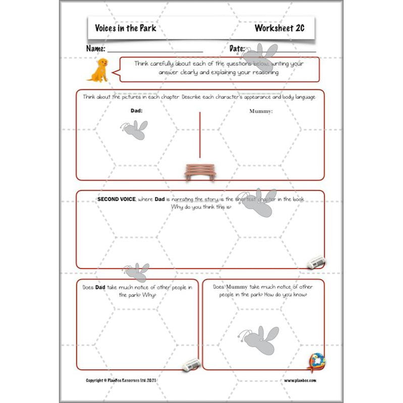 Voices in the Park Activities | Year 5 English lessons | PlanBee