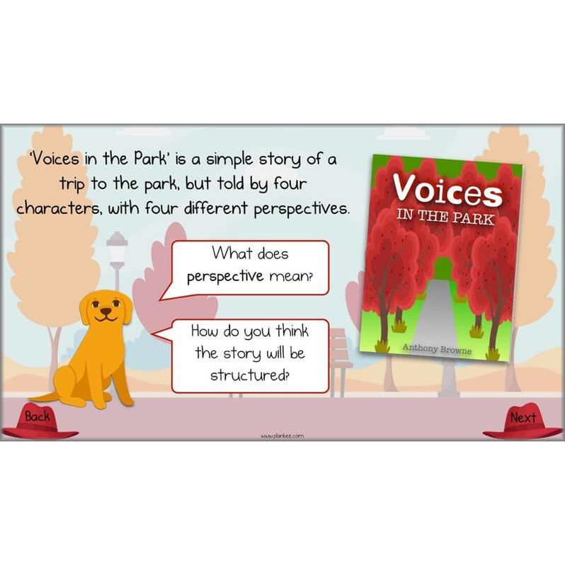 Voices in the Park Activities | Year 5 English lessons | PlanBee