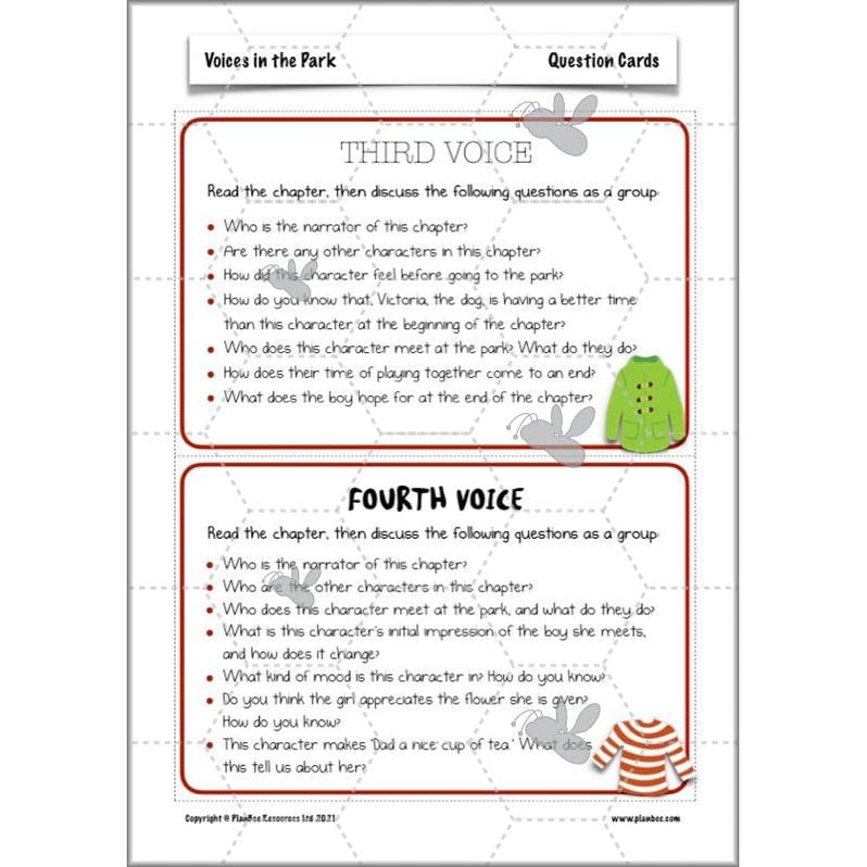 Voices in the Park Activities | Year 5 English lessons | PlanBee