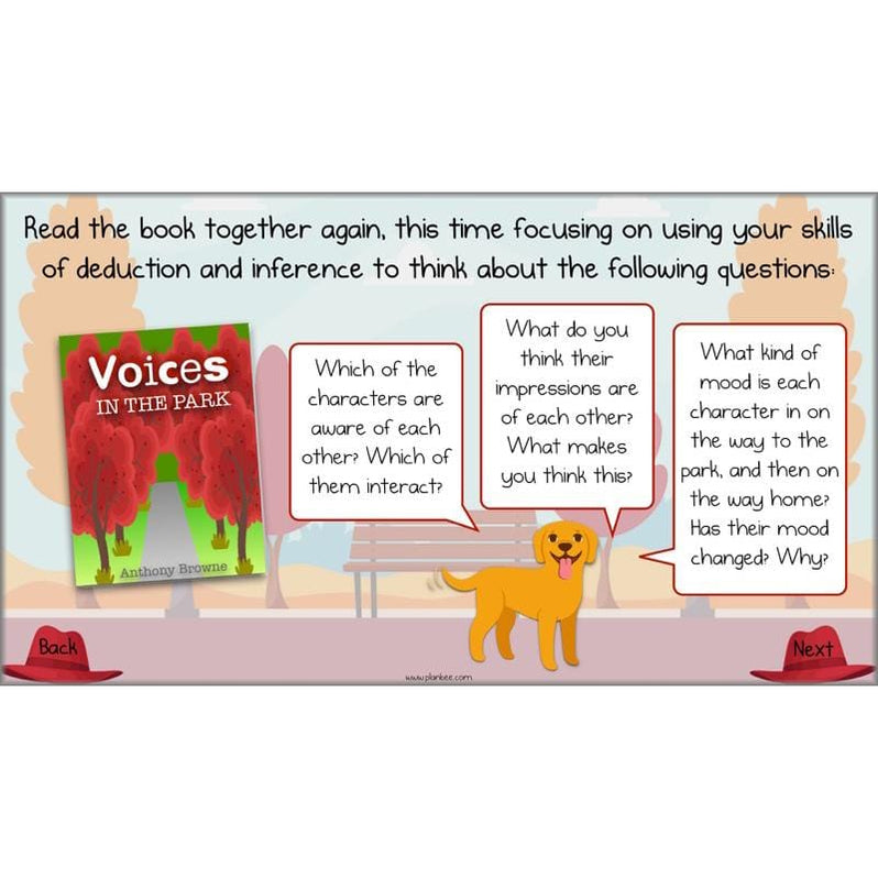 Voices in the Park Activities | Year 5 English lessons | PlanBee