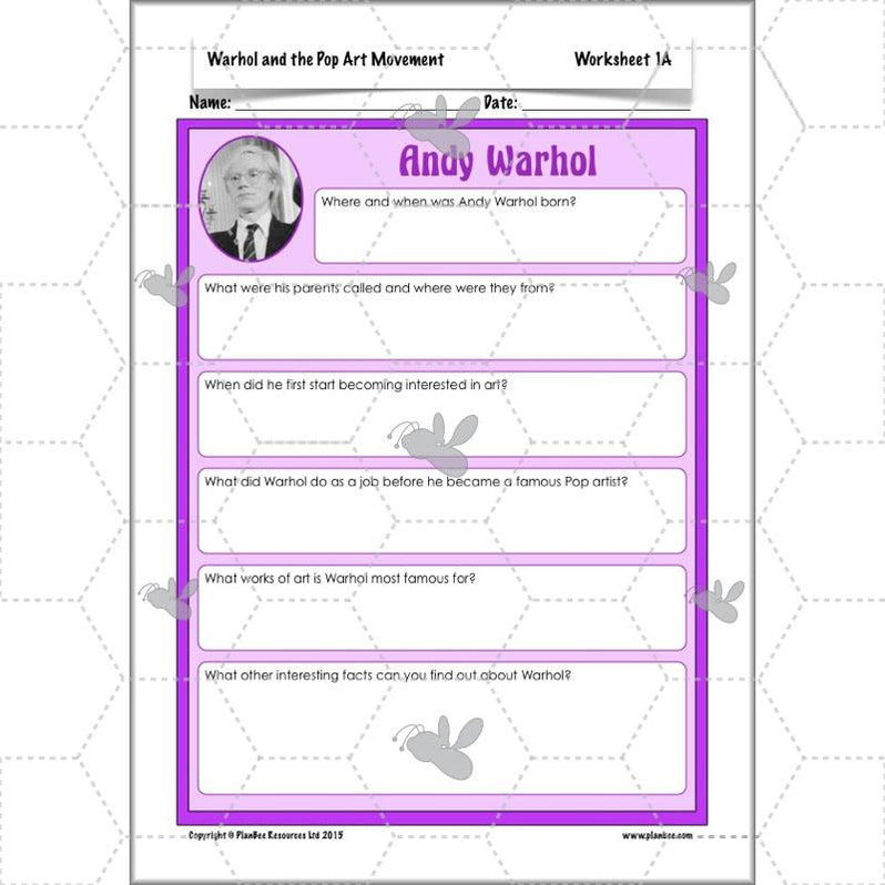 Andy Warhol KS2 Art Lessons The Pop Art Movement | PlanBee