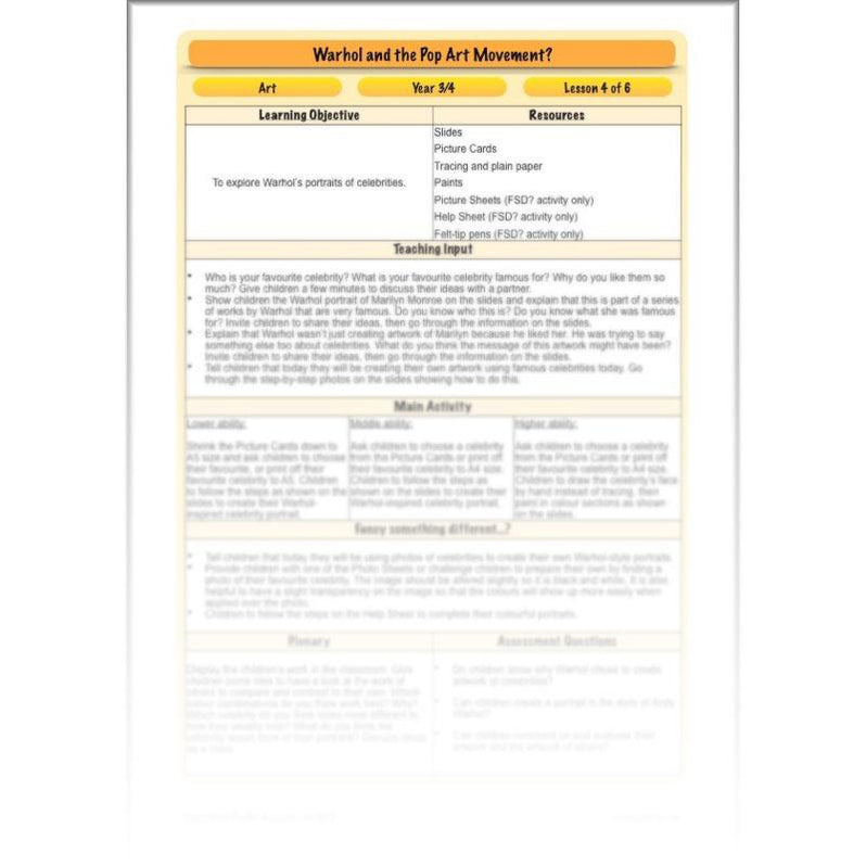 Andy Warhol KS2 Art Lessons The Pop Art Movement | PlanBee
