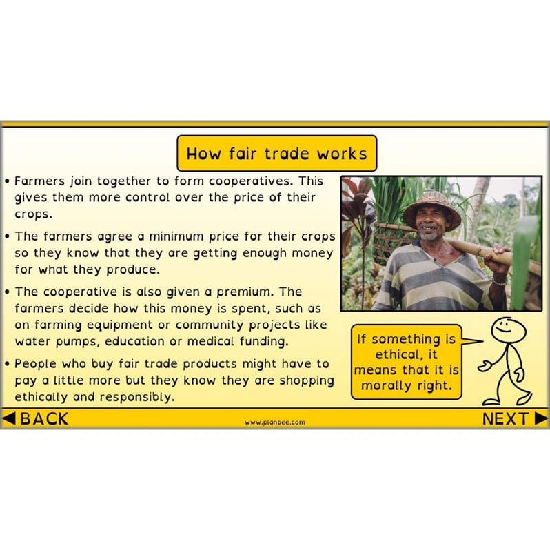 What is Fair Trade KS2 ESR Lessons by PlanBee