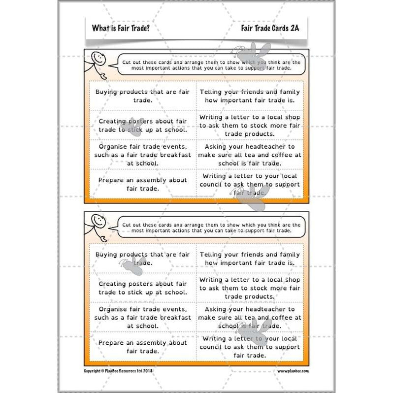 What is Fair Trade KS2 ESR Lessons by PlanBee