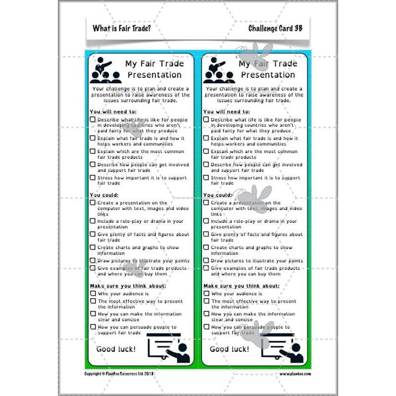 What is Fair Trade KS2 ESR Lessons by PlanBee