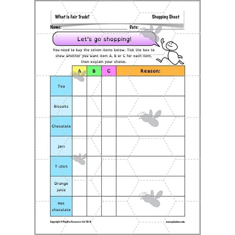 What is Fair Trade KS2 ESR Lessons by PlanBee