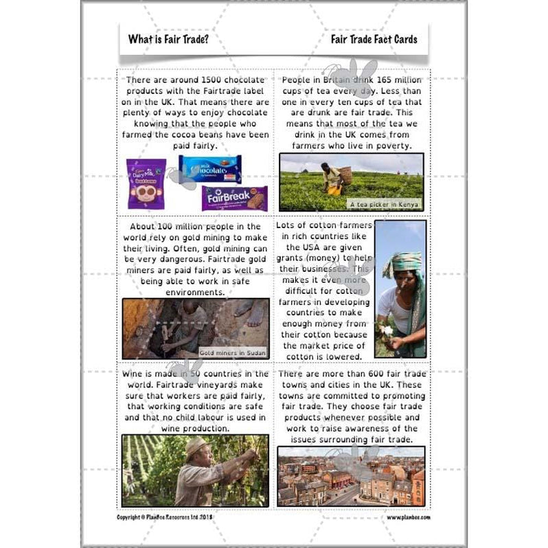 What is Fair Trade KS2 ESR Lessons by PlanBee