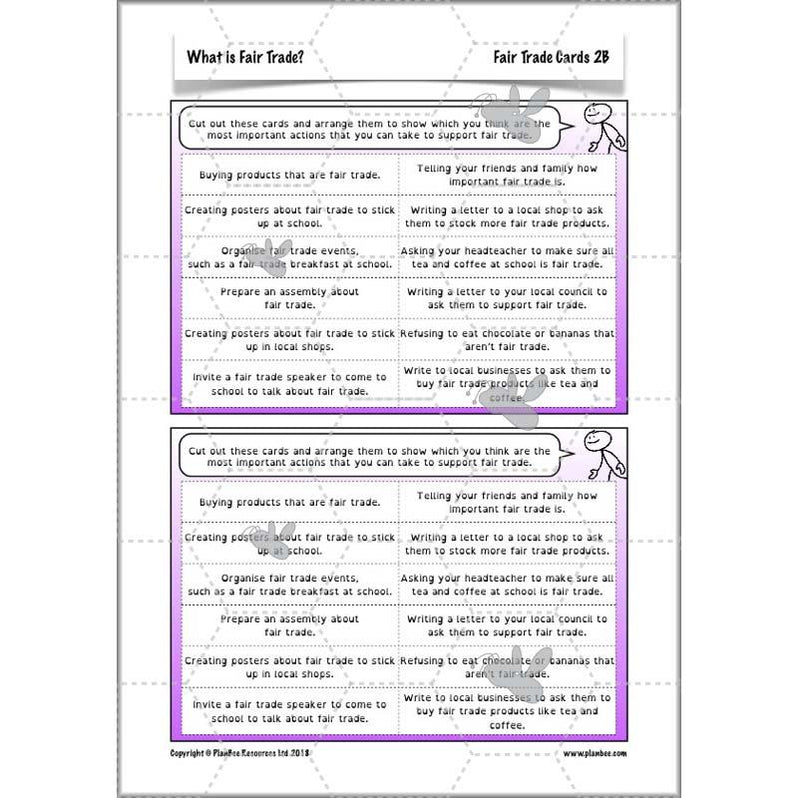 What is Fair Trade KS2 ESR Lessons by PlanBee