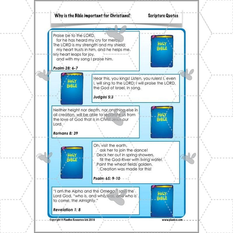 What is the Christian Bible? Year 3 KS1 PlanBee RE Lessons