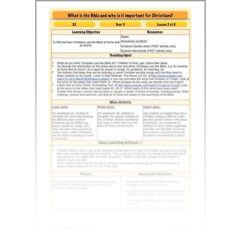 What is the Christian Bible? Year 3 KS1 PlanBee RE Lessons