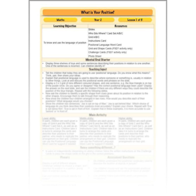 Positional language and Directional Language KS1 by PlanBee