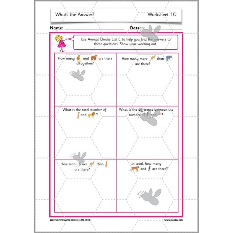 What's the answer? Year 2 word problems lessons by PlanBee