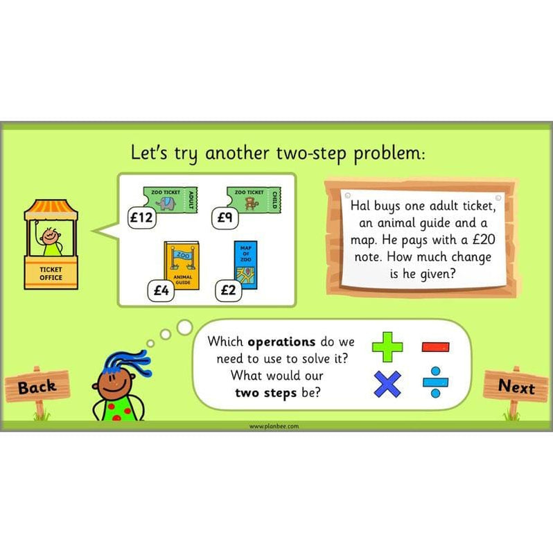 What's the answer? Year 2 word problems lessons by PlanBee