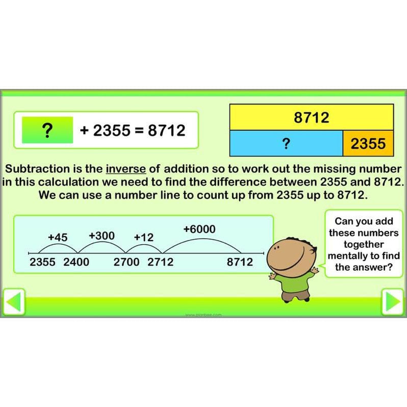 Find the Difference Year 5 Add and Subtract Maths PlanBee