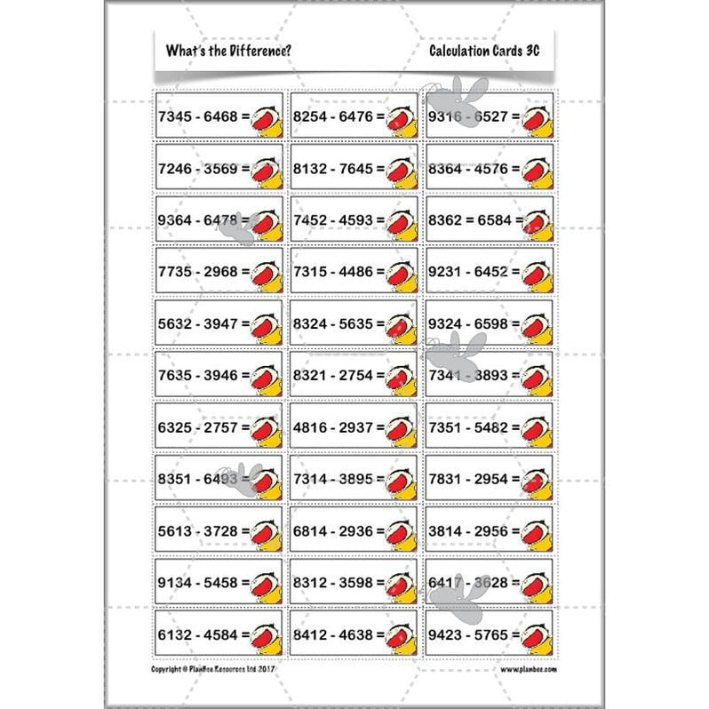 Find the Difference Year 5 Add and Subtract Maths PlanBee
