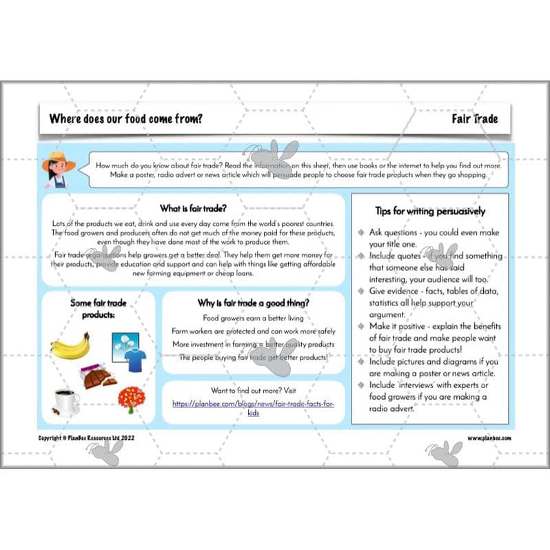 Where Does Our Food Come From? KS2 Geography pack by PlanBee