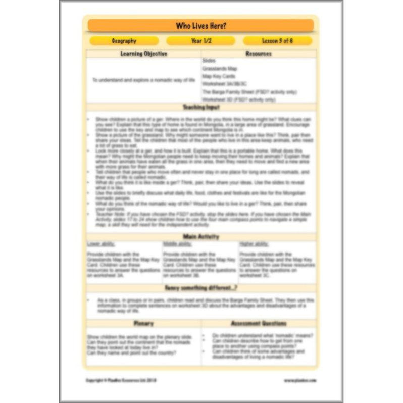 Who Lives Here? Homes around the world KS1 Lessons | PlanBee