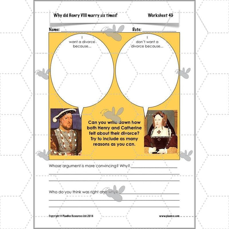 Henry VIII KS2 History Lesson Plan Pack for Year 3 & Year 4 — PlanBee
