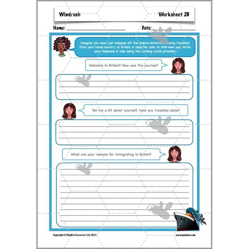 Windrush KS2 History Lessons and Activities by PlanBee