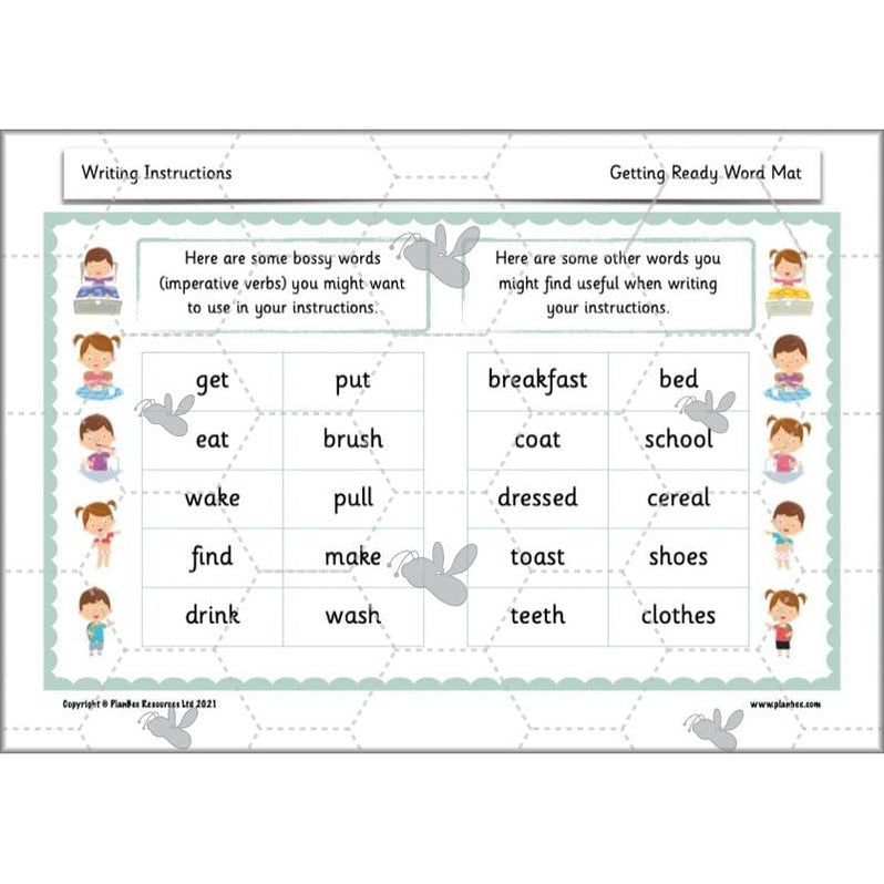 Writing Instructions Year 1 English lessons by PlanBee